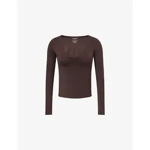ADANOLA Ruched-front Training Top