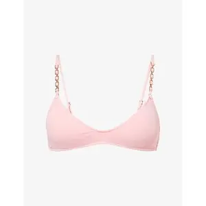 Melissa Odabash Lima Chain-embellished Bralette Bikini Top - Rose