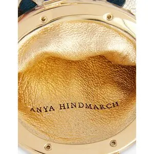 ANYA HINDMARCH Bug Metallic Leather Coin Purse Charm
