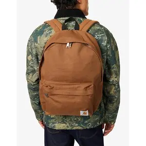Carhartt Work In Progress Logo-patch Zip-pocket Cotton Backpack