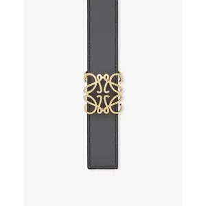Loewe Anagram Bombé Reversible Leather Belt - Mocha/slate