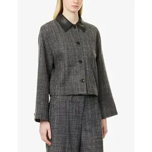 Theory Collared Boxy Wool-blend Jacket