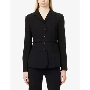 Theory Belted Tie-waist Woven Blazer