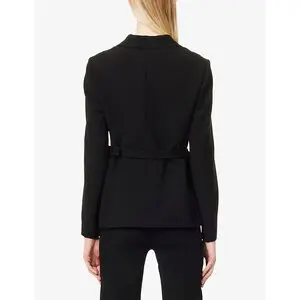 Theory Belted Tie-waist Woven Blazer