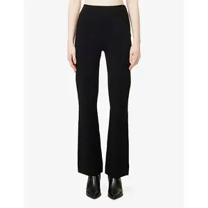 Theory Kick-flare Stretch-woven Trousers - Black