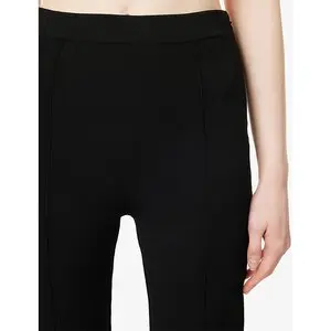Theory Kick-flare Stretch-woven Trousers - Black