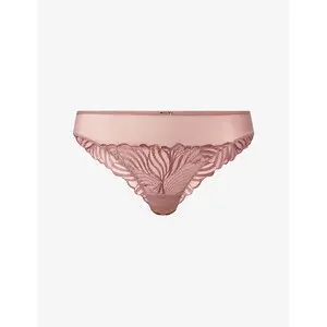 Chantelle Legend Tanga Lace Briefs - Rose Des Bois
