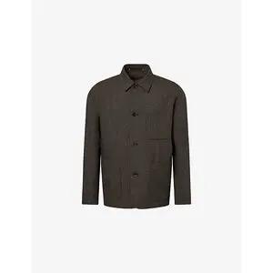 Paul Smith Houndstooth-pattern Single-breasted Wool Jacket - Grey