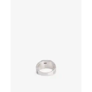 SERGE DENIMES Ripple Signet Sterling Ring