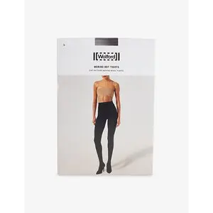 Wolford High-rise Dot Wool-blend Tights - 7005 Black