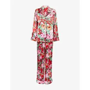 Olivia Von Halle Lila Floral-print Silk Pyjama Set - Moulin
