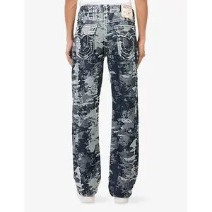 True Religion Jacquard Billy Flap Bootcut Denim Jeans - Rinse