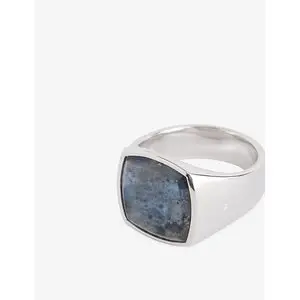 Tom Wood Cushion Larvikite Rhodium-plated Sterling Ring - Silver