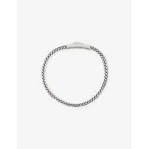 Tateossian Tris Button Stainless Steel Bracelet - Black