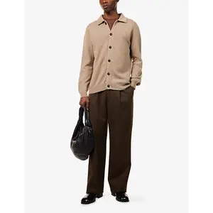 Sunspel Knitted Lambswool Cardigan With Collar