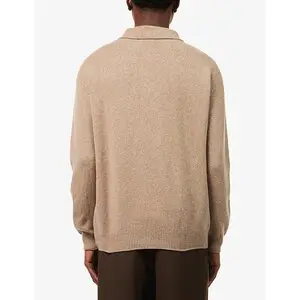 Sunspel Knitted Lambswool Cardigan With Collar