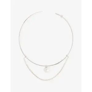PLOW Fresh-water Pearl-charm Sterling- Choker - Silver