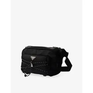 Prada Re-nylon And Leather Shoulder Bag - Black