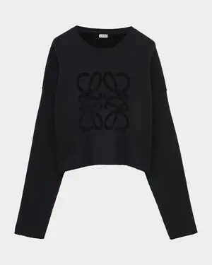 Loewe Anagram Wool-blend Sweater - Black