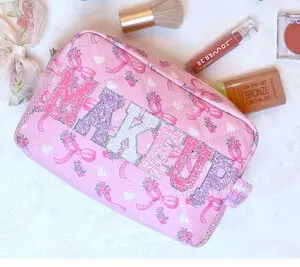OMG ACCESSORIES Quilted Cosmetic Pouch