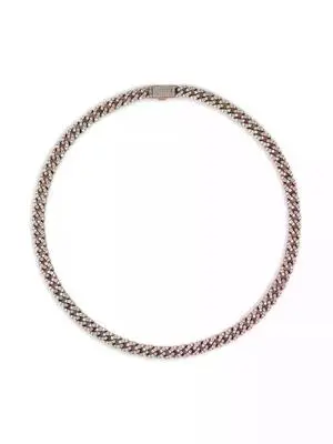 JEWELS AFICIONADO Diamond Cuban Link Necklace - Pink