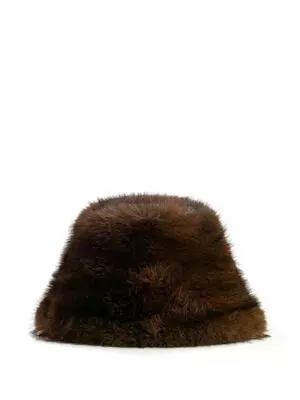 Manière De Voir Ilya Oversized Faux-fur Bucket Hat - Brown