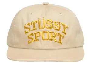 StÜssy Mid Depth Sport Snapback - Natural/gold