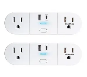 EMERSON Smartvoice Dual Wall Plug Usbac 2 Pack - One-color