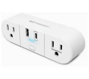 EMERSON Smartvoice Dual Wall Plug Usbac 2 Pack