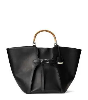 Black top handle tote bags