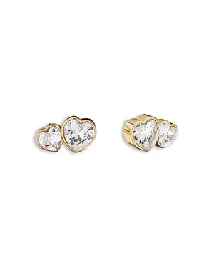Baublebar Kali Cubic Zirconia Heart Stud Earrings - Gold