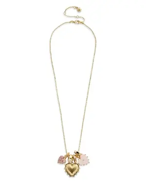 Baublebar Pave & Jade Heart Charm Necklace