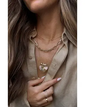 Baublebar Pave & Jade Heart Charm Necklace