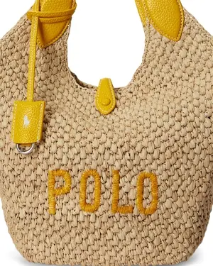 Polo Ralph Lauren Medium Raffia Shoulder Bag