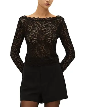 ELODIE THE LABEL Alma Lace Top