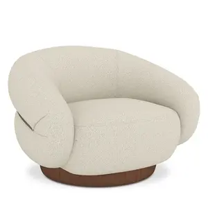 CARACOLE Smoosh Swivel Chair - Ivory