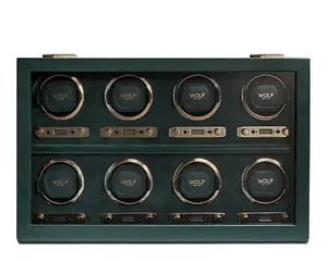 Wolf British Racing Eight Piece Watch Winder - Green