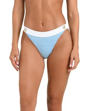 L'Agence Color Block Bikini Bottom - Powder Blue