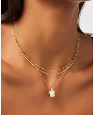 ANA LUISA Clara Mother Of Pearl Pendant