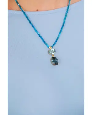 JENNIFER BEHR Freya Beaded Necklace - Blue
