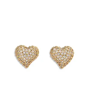 Kate Spade New York Amour Pave Heart Stud Earrings - Gold