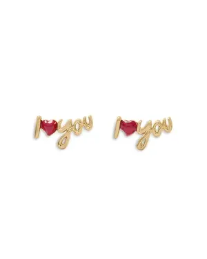 Kate Spade New York Stud Earrings - Red/gold