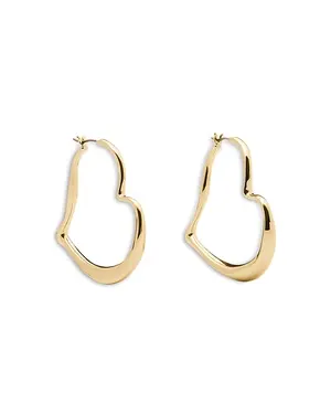 Kate Spade New York Amour Heart Hoop Earrings - Gold