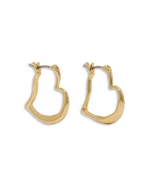 Kate Spade New York Amour Heart Huggie Hoop Earrings - Gold
