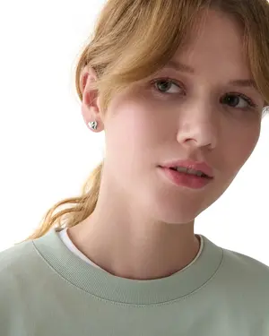 Kate Spade New York Amour Heart Stud Earrings - Silver