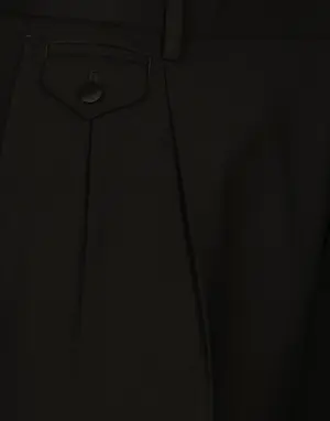 Dolce & Gabbana Tailored Wool Twill Pants - Black