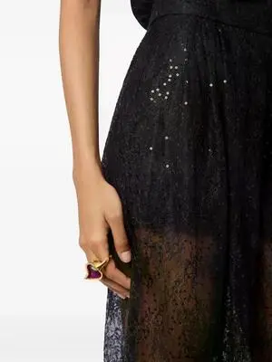 Nina Ricci Sequined-lace Palazzo Pants