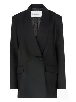 Nina Ricci Wool Gabardine Double-breasted Blazer