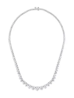 JEWELS AFICIONADO Riviera Diamond Tennis Necklace - Silver