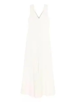 Brunello Cucinelli V-neck Sleeveless Maxi Dress